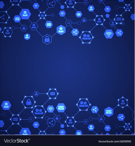 Social Media Background Network Concept Royalty Free Vector