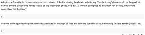Solved Files And Dictionaries Upload The File Pricestxt To