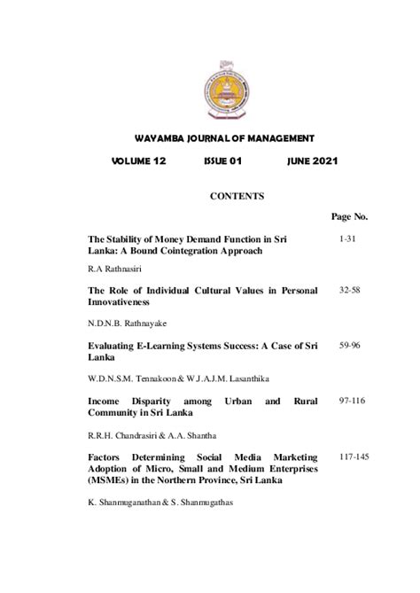 Pdf Evaluating E Learning Systems Success A Case Of Wayamba University Sri Lanka