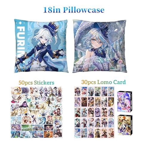 Motao Genshin Impact Box Furina Merch Set Plush Doll Poster Mouse Pad Stand Figure