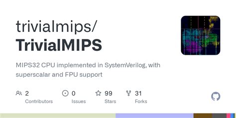 github trivialmips trivialmips mips32 cpu implemented in