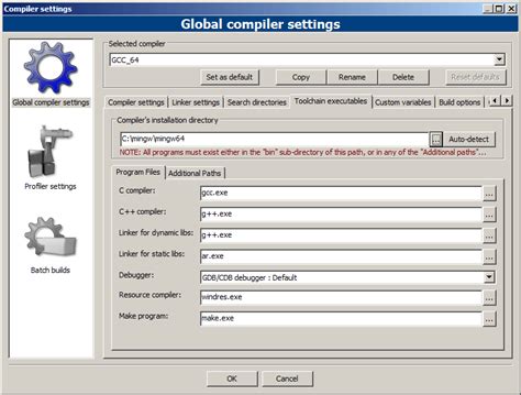 6 8 Set Compiler S Installation Directory To C Mingw Mingw64