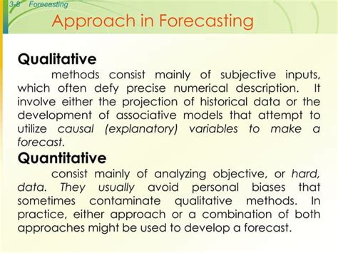 Operations Management Forecasting