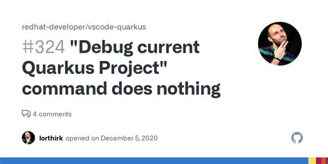 Debug Current Quarkus Project Command Does Nothing Issue Redhat Developer Vscode