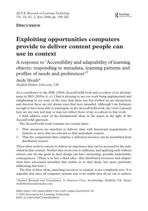 pdf exploiting opportunities computers provide to deliver content
