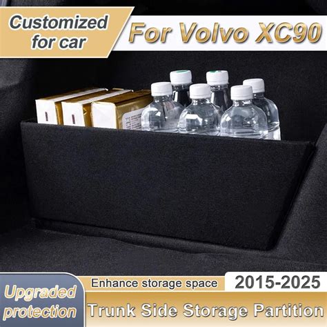 For Volvo Xc90 2015 2024 2025 2pcs Car Thicken Trunk Side Partition