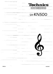Manual Technics SX KN500 Digital Keyboard