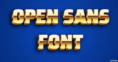 open sans font text effect and logo design font