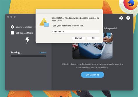 Balenaetcher Requests Userpassword Instead Of Pin When Native Smart
