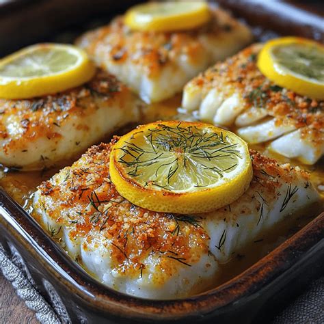 Zesty Baked Lemon Dill Cod Fillets Recipe Https Easymomrecipes Com