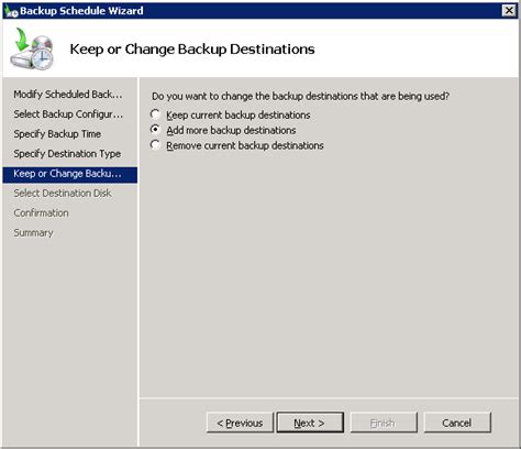 Adding Backup Drives In Windows Server Backup