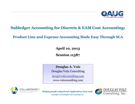 Oracle Ebs Subledger Accounting For Discrete And Eam Cost Accounting Pdf