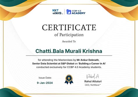 Chattibala Murali Krishna On Linkedin Nxtwave Ccbp Ccbpian Fullstackdevelopment