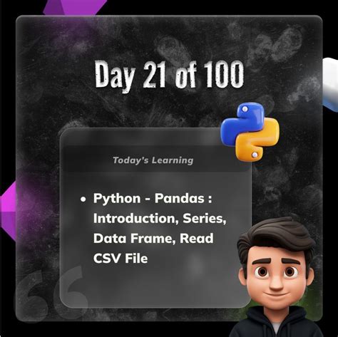 100daysoflearning Learningjourney Python Pandas Numpy Learninpublic 100daysofchallenge
