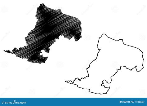 Colima Map With Mexican National Flag Illustration