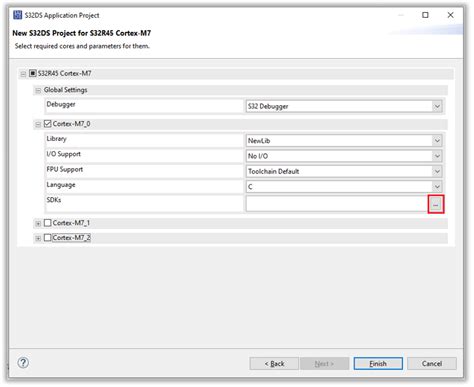 Howto Create A Blinking Led Application Project For S32r45 Using S32