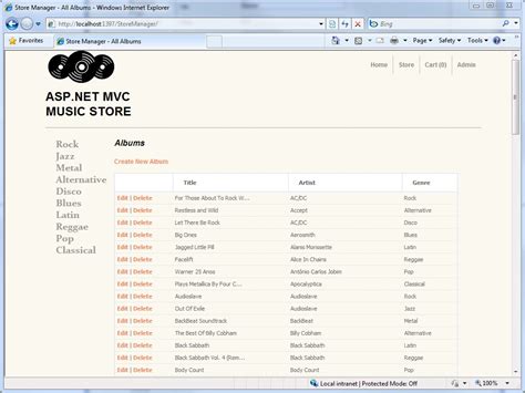 MVC Music Store Tutorial