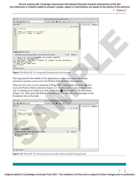 Cambridge Igcse And O Level Computer Science Programming Book For Python Sample By Cambridge