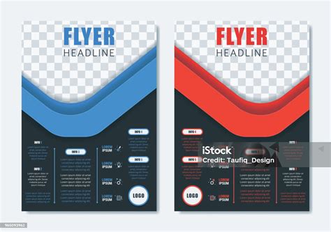 비즈니스 현대 브로슈어 서식 파일입니다 미니 멀 깨끗 한 전단지 전단지 커버 잡지 레이아웃 디자인 동적 모양 A4 크기에 벡터 일러스트 레이 션 개념에 대한 스톡 벡터 아트