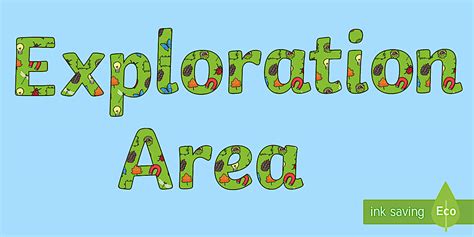 👉 Exploration Area Display Lettering Teacher Made