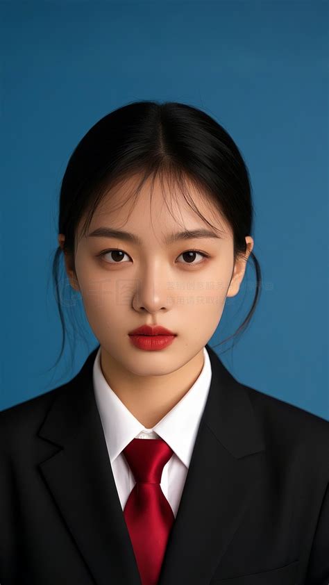 证件照ai数字艺术 正装女性蓝底证件照 Ai人像免费下载格式2304像素编号71311405 千图网
