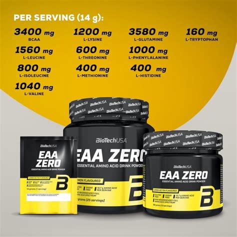 Biotech Usa Eaa Zero 350g Bcaa Glutamine Amino Acids Hpnutritionie