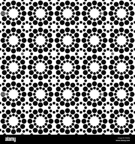 Black White Seamless Circle Pattern Design Stock Vector Image And Art Alamy