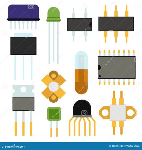 Computer Chip Technology Processor Circuit Stock Vector Illustration Of Detail Electronic