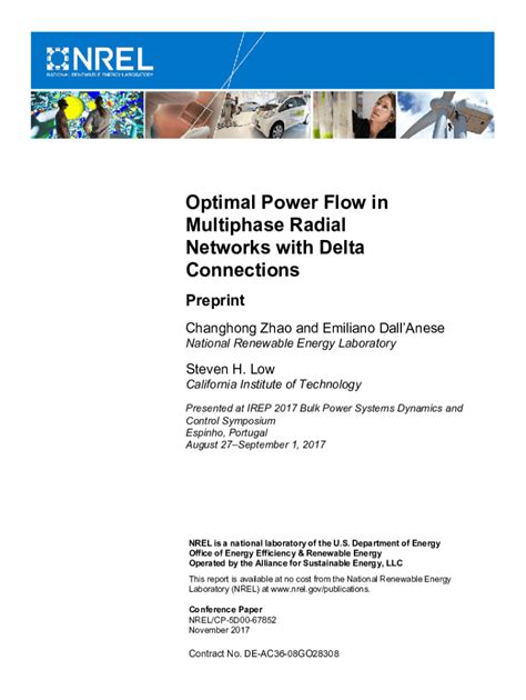 Fillable Online Optimal Power Flow In Multiphase Radial Networks With
