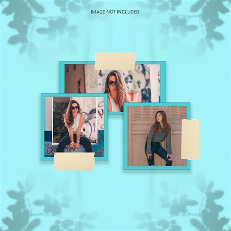 Premium Psd Modern Minimalist Shadow Overlay Photo Frame Polaroid Mockup Premium Psd