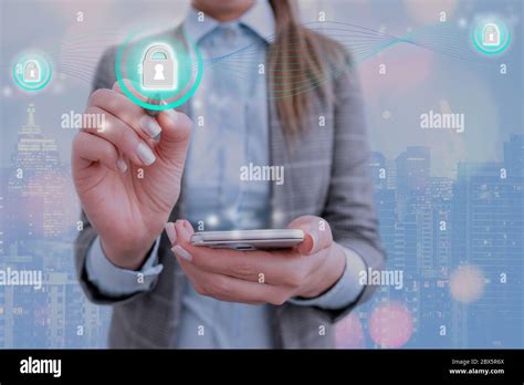 Graphics Padlock For Web Data Information Security Application System