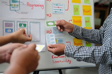 Premium Photo User Experience Ux Designer Designing Web On Smart