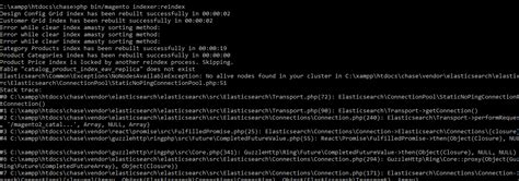 Magento2 Reindex Command Error No Alive Nodes Found In Your Cluster