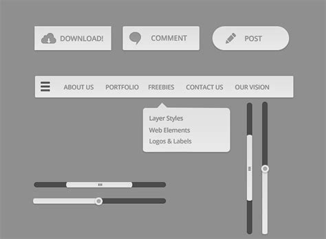 Clean UI Kit Free PSD Download FreeImages