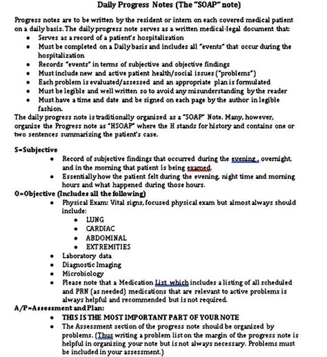 Soap Note Sample Templates In 2024 Soap Note Daily Progress Notes