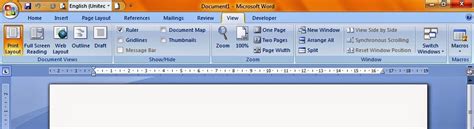 7 Cara Mengaktifkan Menu Microsoft Word 2007 Tutorial