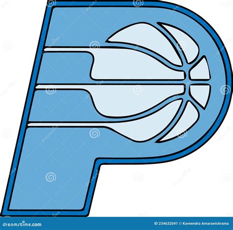 Abstract Indiana Pacers Teams Logo Design On White Stock Vector
