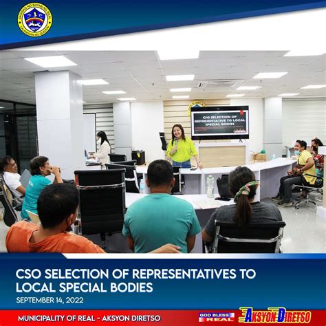 Cso Selection Of Representatives To Local Special Bodies