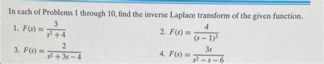 solved in each of problems 1 through 10 find the inverse