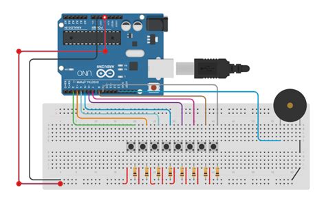 Circuit Design Piano Tinkercad