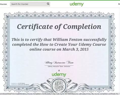 Certificate Udemy Certificates Templates Free