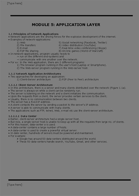 Unit5 Application Layer Type Here Module 5 Application Layer 1