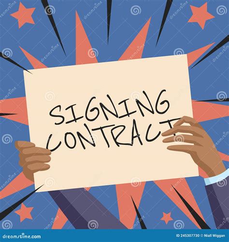 Text Sign Showing Signing Contract Business Idea The Parties Signing