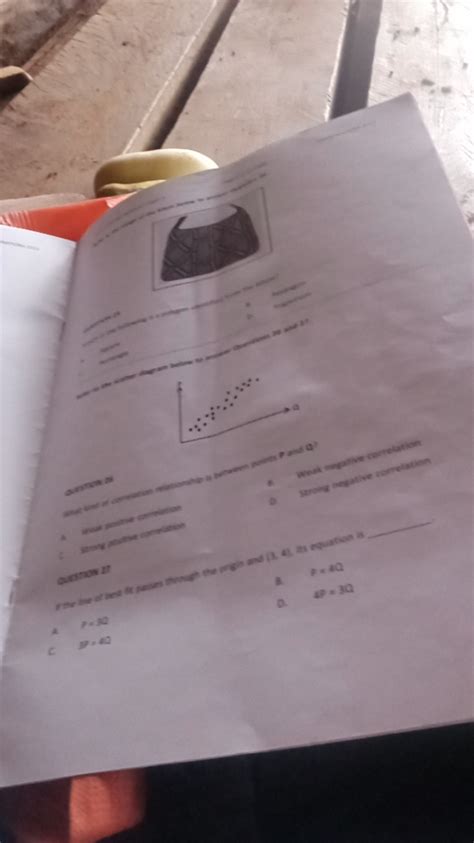Question 26 What Kind Of Correlation Relationship Is Between Points P And