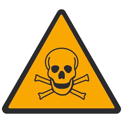 Pictograma De Advertência Para Materiais Tóxicos Iso 7010 W016 Vetor