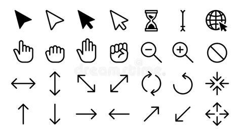 Mouse Cursors Vector Stock Illustrations 841 Mouse Cursors Vector