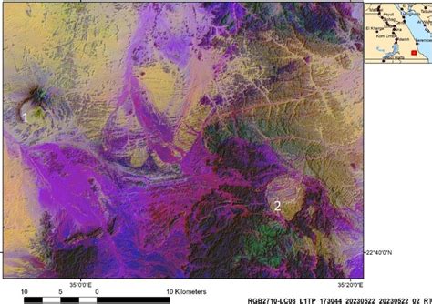 Different Lithologic Types Of Ring Structures Visible On A Landsat 8 Download Scientific