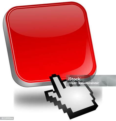 커서3d 일러스트와 함께 빈 단추 0명에 대한 스톡 사진 및 기타 이미지 0명 공란 Istock
