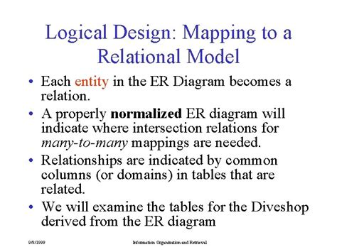 Database Design Logical Model And Normalization University Of