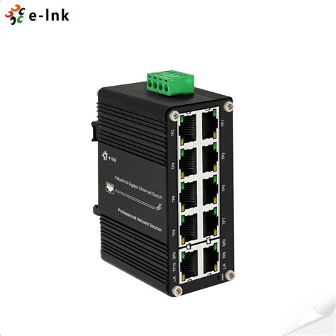 Din Rail Wall Mount Gigabit Ethernet Switch 10 Port 10 100 1000t
